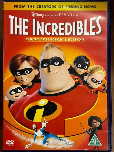 THE INCREDIBLES BLU-RAY 2004 Disney Pixar Dessin Animé Film Classique 2 ...