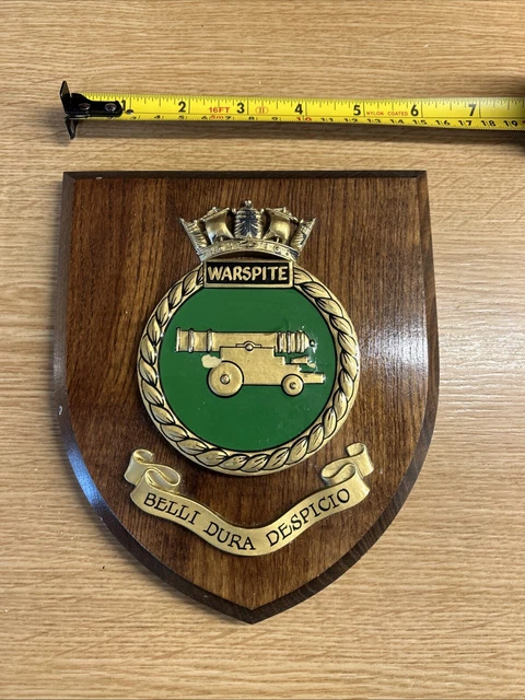ROYAL NAVY HMS Warspite Plaster Wall Shield Plaque £20.00 - PicClick UK