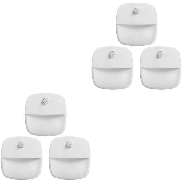 6 PCS LED Smart Wide Angle Human Sensor Night Light Cabinet Corridor ...