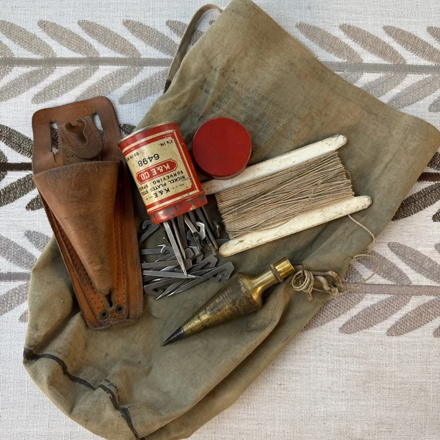 K & E Keuffel & Esser Survey Mining Spads Line Pouch Plumg & Leather ...