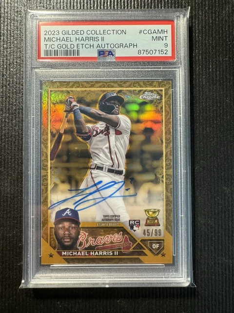 2023 TOPPS CROMO Dorato Michael Harris II SSP Rookie Gold Etch Auto/99 PSA 9 EUR 204,90 ...
