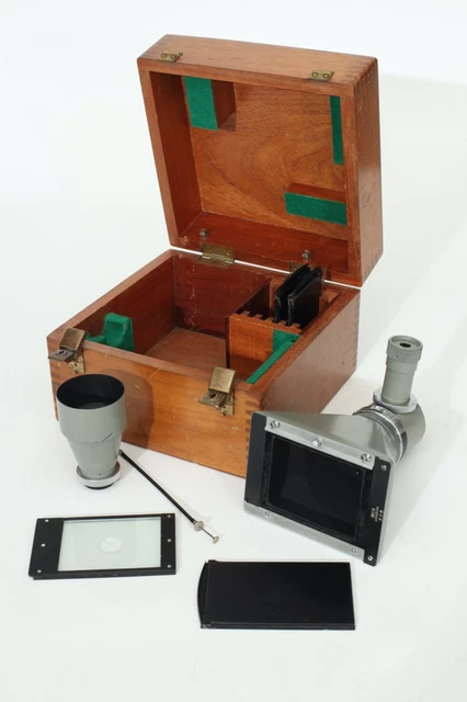 RARE VINTAGE BECK microscope glass plate camera with 3x plate holders ...