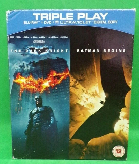 BATMAN BEGINS/THE DARK Knight Blu-ray DVD UV triple play VGC EUR 4,63 - PicClick IT