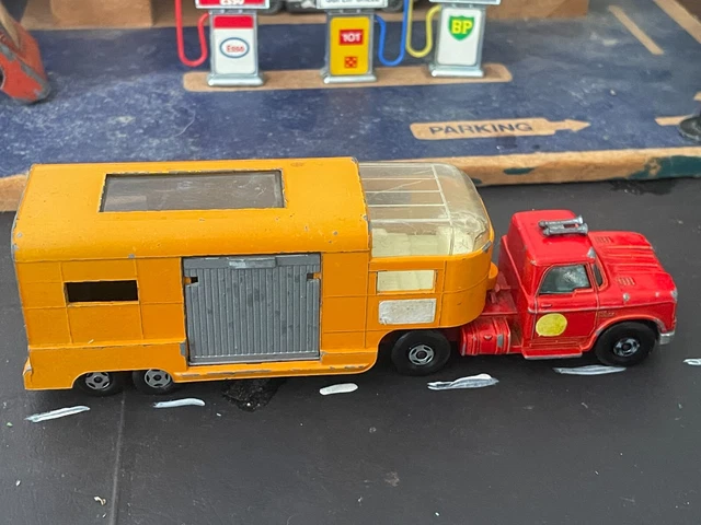 VINTAGE MATCHBOX SUPERKINGS K-18 DODGE ARTICULATED HORSE VAN $4.24 ...
