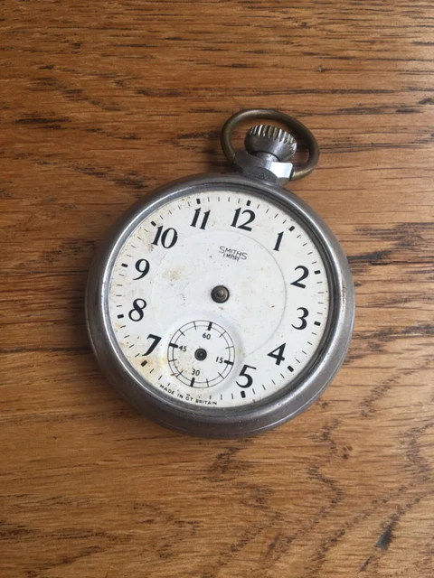 ANTIQUE SMITHS 'EMPIRE' Base Metal Keyless Wind Open Face Pocket Watch ...
