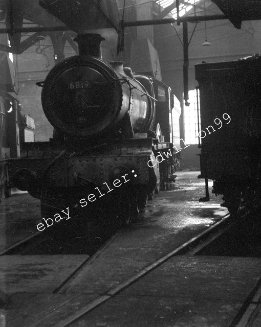 BRITISH RAILWAY NEGATIVE - BR ex GWR No 6819 Grange 4-6-0 at Swindon 1963 [P507] £1.50 - PicClick UK