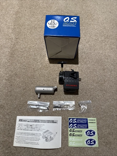 OS MAX 12 LD-X engine E-1000 Tamiya TGX TG10 exhaust NIB 11183 £260.00 ...