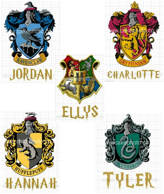 HARRY POTTER HOUSE Badge And Name Edible Icing Cake Images / Uncut Or ...