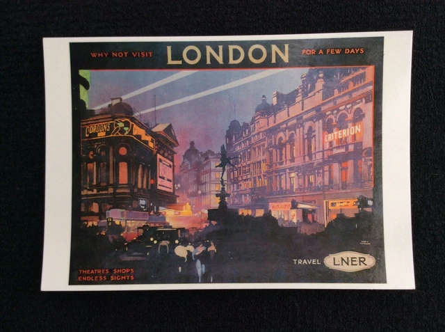 LNER RAILWAY PICCADILLY Circus Poster Mayfair Cards Postcard EUR 1,16 ...