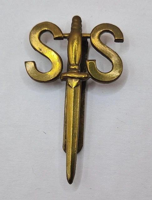 WW2 BRITISH ARMY Royal Marine Commando Special Service Dagger Brass Cap ...