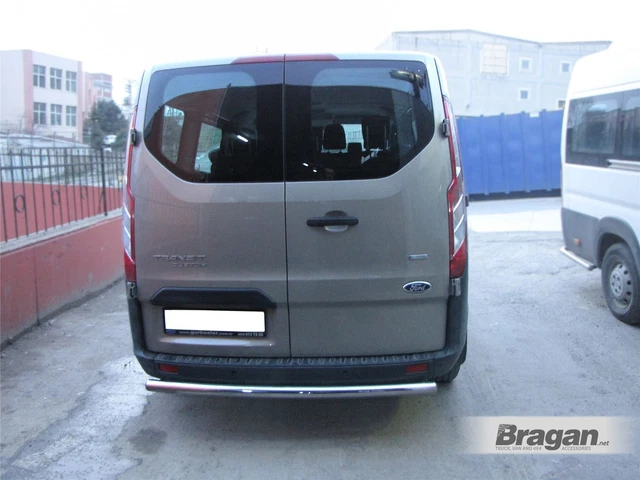 REAR BUMPER BAR For Ford Transit Custom 2013 - 2017 Van Stainless Back ...