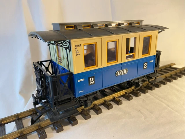 LGB 30211 G Scale (Gauge 1) Blue/Cream 2nd Class Bavarian passenger coach £46.48 - PicClick UK