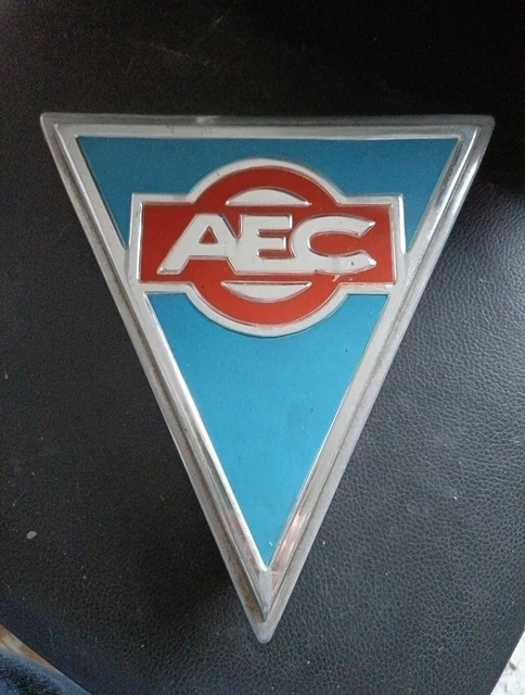 OLD VINTAGE AEC Commercial Truck Lorry Bus Coach Grill Triangle Badge ...