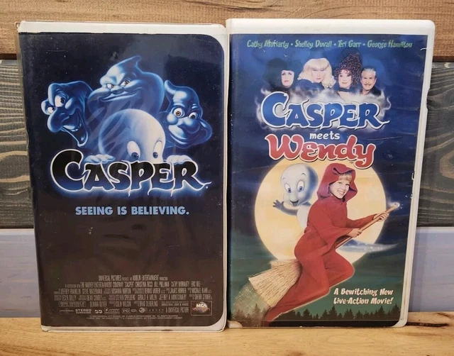 CASPER + CASPER Meets Wendy (VHS, Clamshell) Halloween Movie! Hillary ...