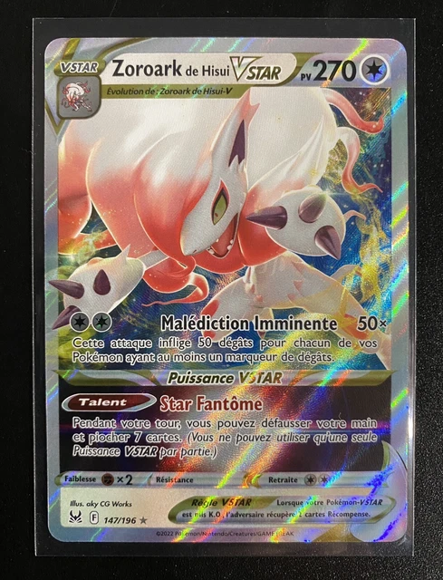 CARTE POKÉMON ZOROARK de Hisui Vstar 147/196 - Origine Perdue EB11 FR Neuf EUR 5,50 - PicClick FR