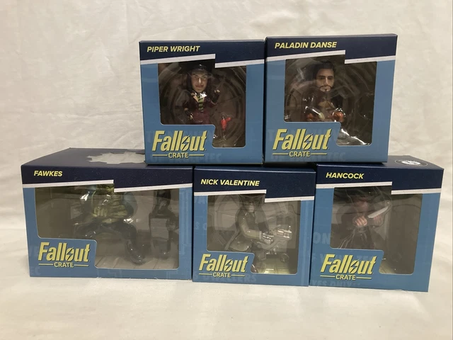 5 FALLOUT CRATE Piper,Nick,Paladin,Hancock, Fawkes Figures LootCrate ...
