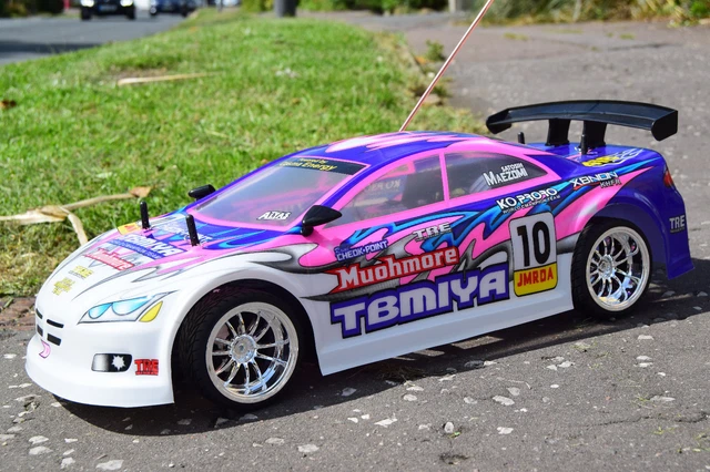 PINK MITSUBISHI RADIO Remote Control Car 1/10 Rechargeable Rally RC Car ...