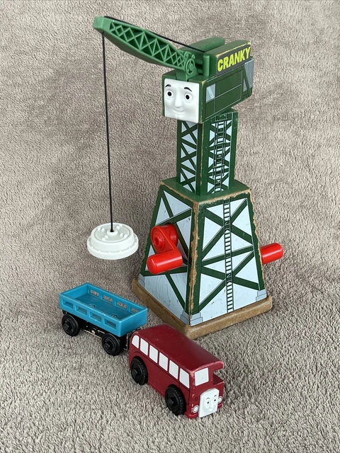 THOMAS THE TANK Engine & Friends WOODEN CRANKY THE CRANE WITH CARGO CAR ...