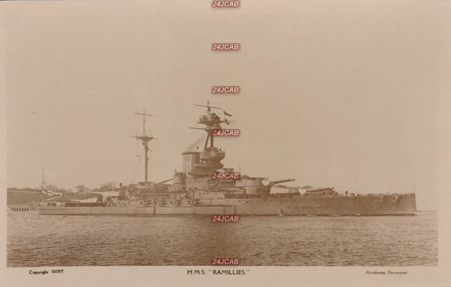 ROYAL NAVY RP Postcard. HMS" Ramillies" Battleship. WW1 & WW2 ...