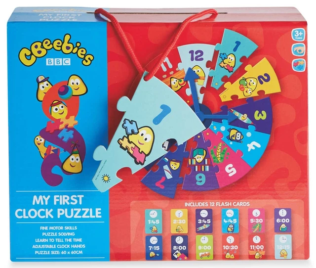 BBC CBEEBIES GIANT My First Clock Floor Puzzle Counting + tell the time ...