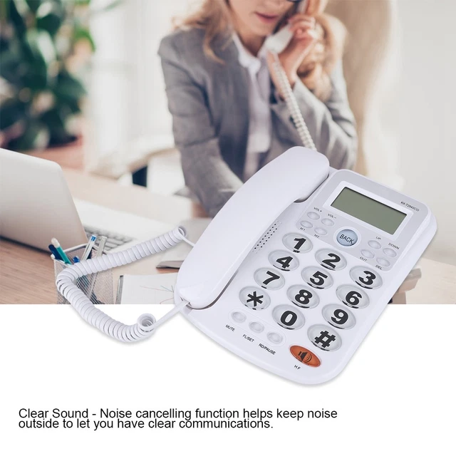 DUAL PORT CORDED Telephone With Caller ID Display With Speakerphone For Home UE £23.91 - PicClick UK