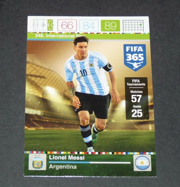 LIONEL MESSI STAR Argentina Panini Card Adrenalyn Football Fifa 365 ...