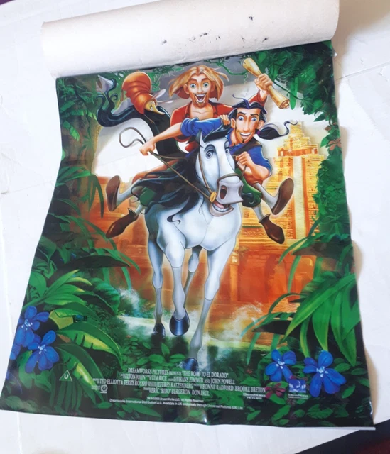 ROAD TO EL DORADO 2000 WINDOW STICKER ORIGINAL POSTER Video Shop DVD ...