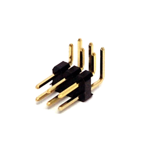 100PC MALE PIN Header Right Angle 90° Dual Row 2x3P 2x3 6P * 2.54mm ...