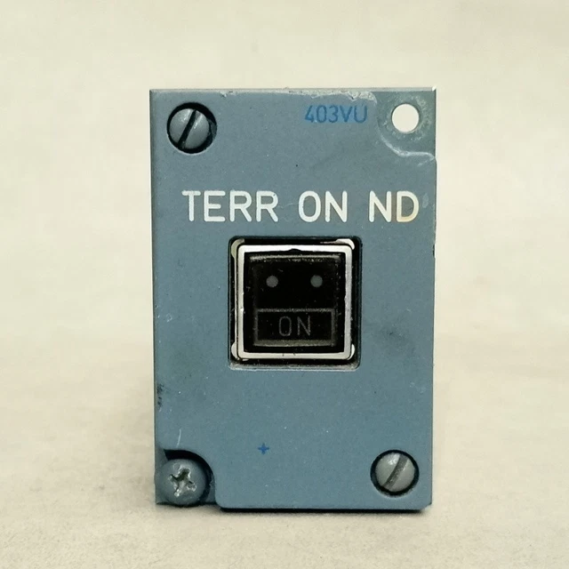 AIRBUS A320 OEM 403VU “TERR ON ND” Control Panel – Genuine Cockpit Part ...