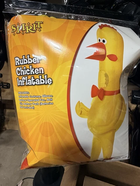 SPIRIT HALLOWEEN RUBBER Chicken Inflatable Adult Costume One Size New £ ...