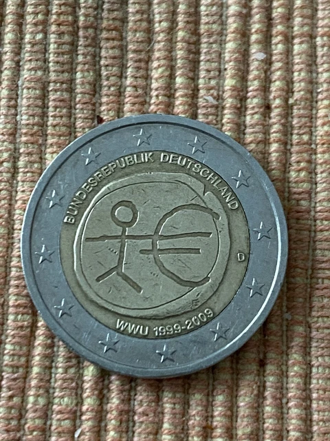 2 EURO MÜNZE strichmännchen wwu 1999-2009 D EUR 300,00 - PicClick DE