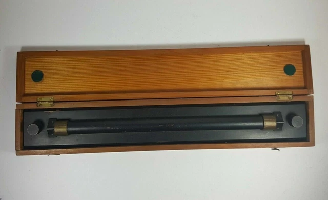 VINTAGE DRAUGHTSMAN'S ROLLING Rule Ruler In Wooden Case - W H Harling ...