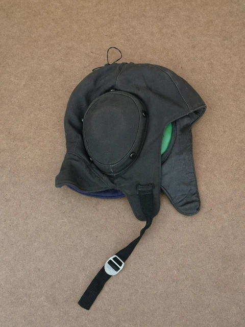 ORIGINAL VINTAGE RUSSIAN Soviet Pilot Flight Helmet Cap Hat USSR Air ...