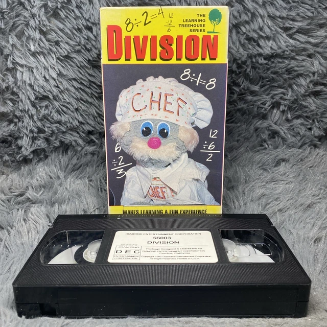 THE LEARNING TREEHOUSE Series Division VHS Tape 1996 Children’s Math ...