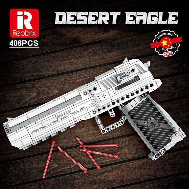 BUILDING BLOCKS SET MOC Military Gun Desert Eagle Pistol Bricks Model ...