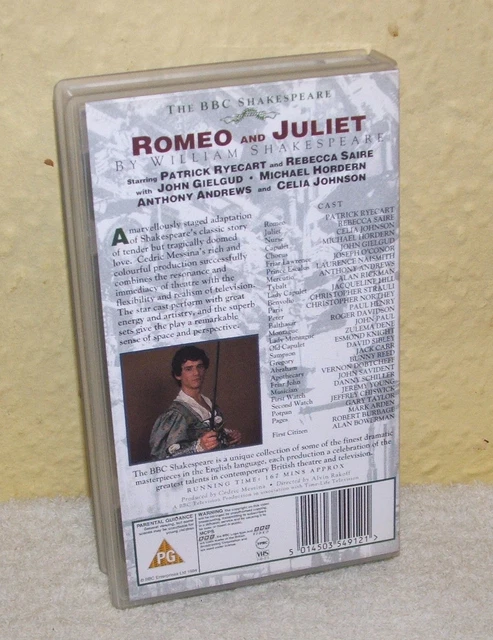 ROMEO AND JULIET (1978) - VHS 1994 - BBC Shakespeare £6.52 - PicClick UK