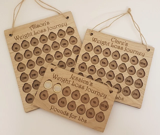 PERSONALISED WEIGHT LOSS Chart Coin Pounds For Lbs Slimming World ...