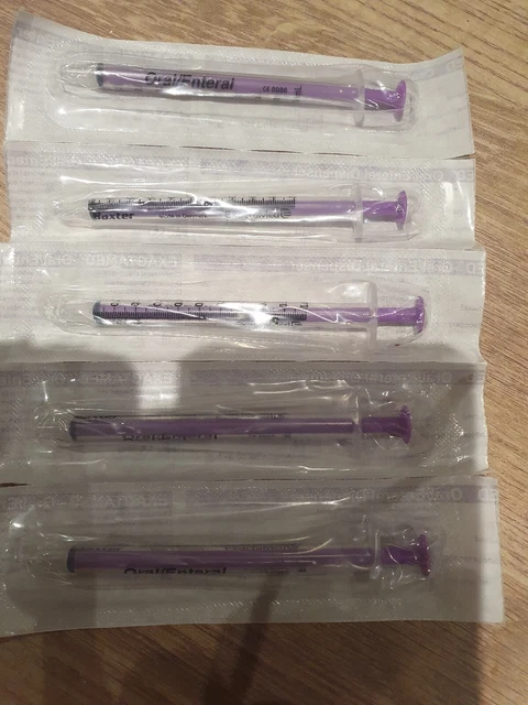 10 ENFIT 1ML Enteral Syringes Sterile ISOSAF Medicina Feeding Oral ...