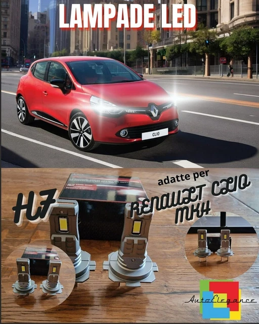 KIT LED H7 Pour Renault Clio Mk4 Iv 6000K Blanc 6000 Lumen Canbus ...