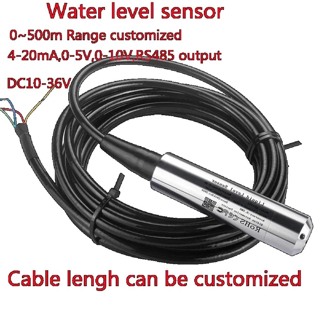 IP68 SUBMERSIBLE WATER Level Sensor 2m 3m 5m Range 4-20mA 1-5V Output ...