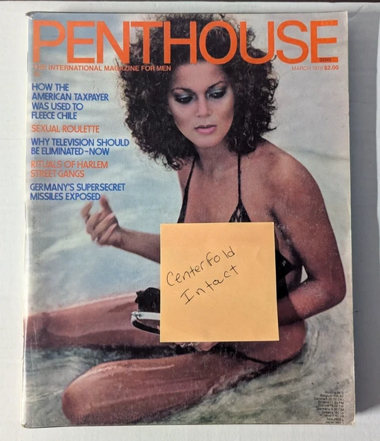 Penthouse Magazine With Canadian Model Carmen Pope Centerfold Intact