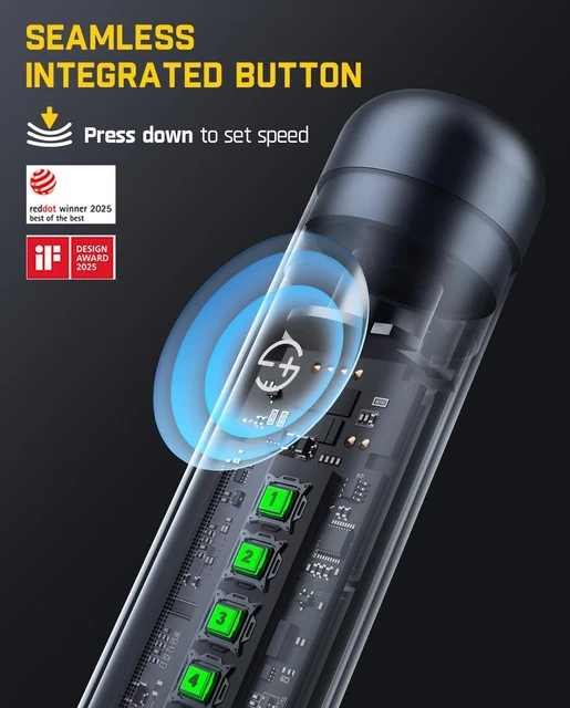 FANTTIK F2 MASTER Mini Cordless Rotary Tool Kit, NeoPulse Motor, 5 Gray ...