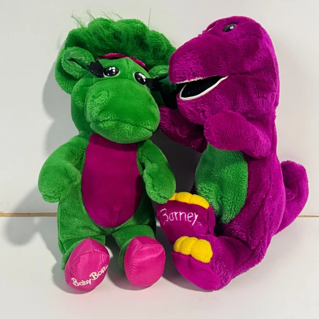 VINTAGE 1992 BARNEY and Baby Bop stuffies preschool shows $36.75 ...