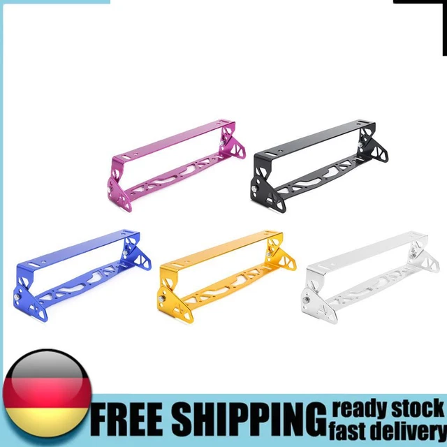 JDM ADJUSTABLE TILT Car License Plate Bracket Kit Aluminum Number Plate ...