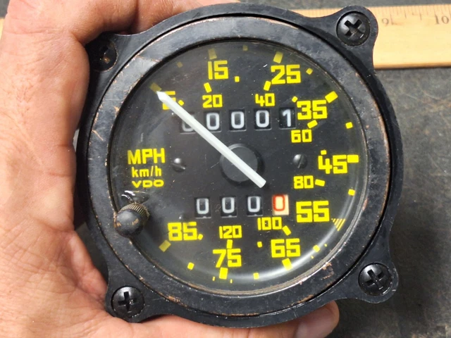VDO VW JET Cockpit 85 MPH Vintage Speedometer Sprint Car Military Hot ...