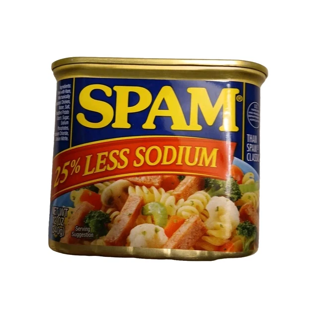 SPAM CLASSIC,25% LESS Sodium, Canned Ham, Pork, Luncheon Meat, 12 Oz ...