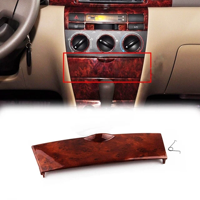 PEACH WOOD CENTER Console Storage Box Panel Cover For Toyota Corolla ...
