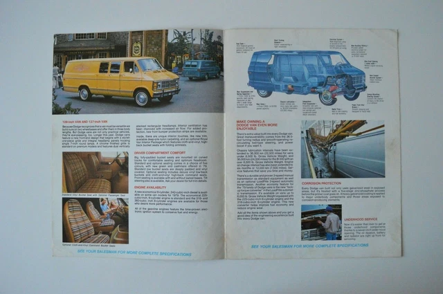1979 DODGE VANS Dealer Brochure Catalog - English - Canada $13.00 ...