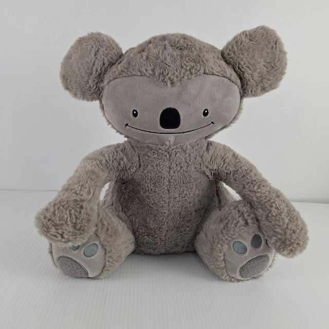 HEFTY HUGS BEAR Grey Fluffy 1.2kg Weighted Koala Stuffed Soft Toy Kids ...