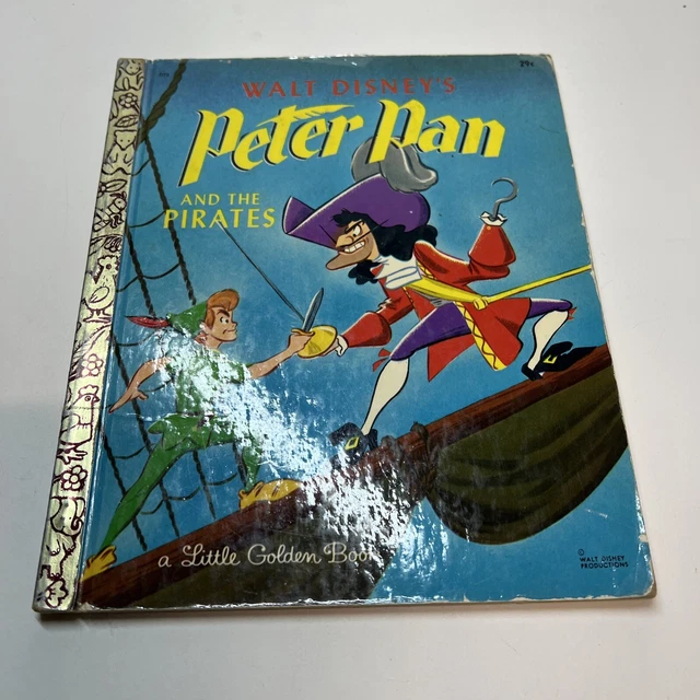 VINTAGE LITTLE GOLDEN BOOK PETER PAN AND THE PIRATES by WALT DISNEY ...